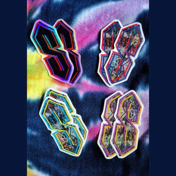 Super S Sticker Vinyl Decal Holographic Sticker Middle - Etsy