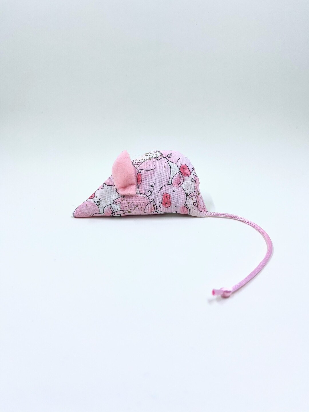 Catnip Mouse Cat Toy, Piggy Mouse, Piglet, Pig, White Pink - Etsy