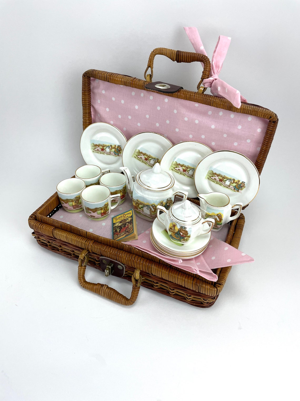 15 Piece Childrens Bone China Tea Set in Three Bears Design - Etsy