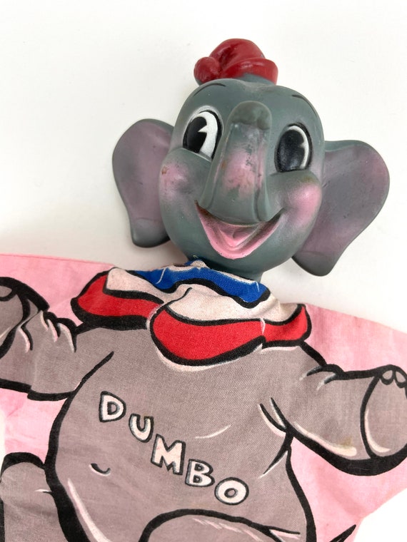Rare 1940s Walt Disney character Dumbo hand puppet by Gund | Etsy