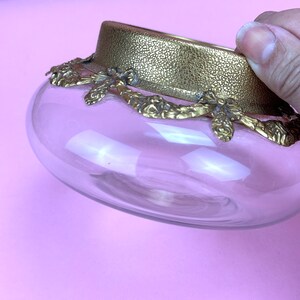 1940s Gold Tone Ormolu Trinket Powder Dish With Decorated Rococo Style ...