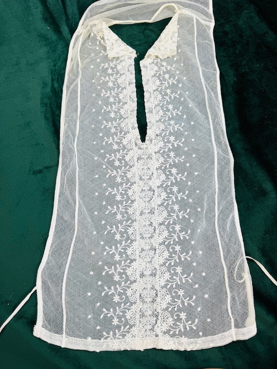 Edwardian Lace Modesty Panel: Antique Costume Collar,… - Gem