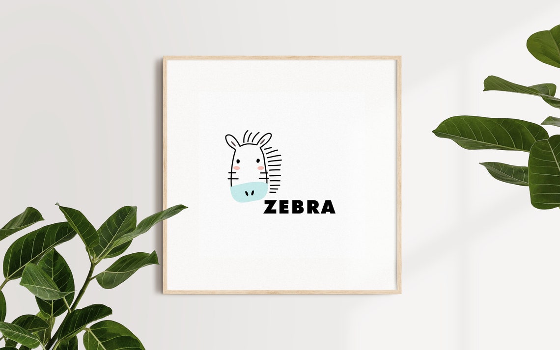 Cute Zebra Printable Art, Digital Prints, Prints, Various Sizes ...