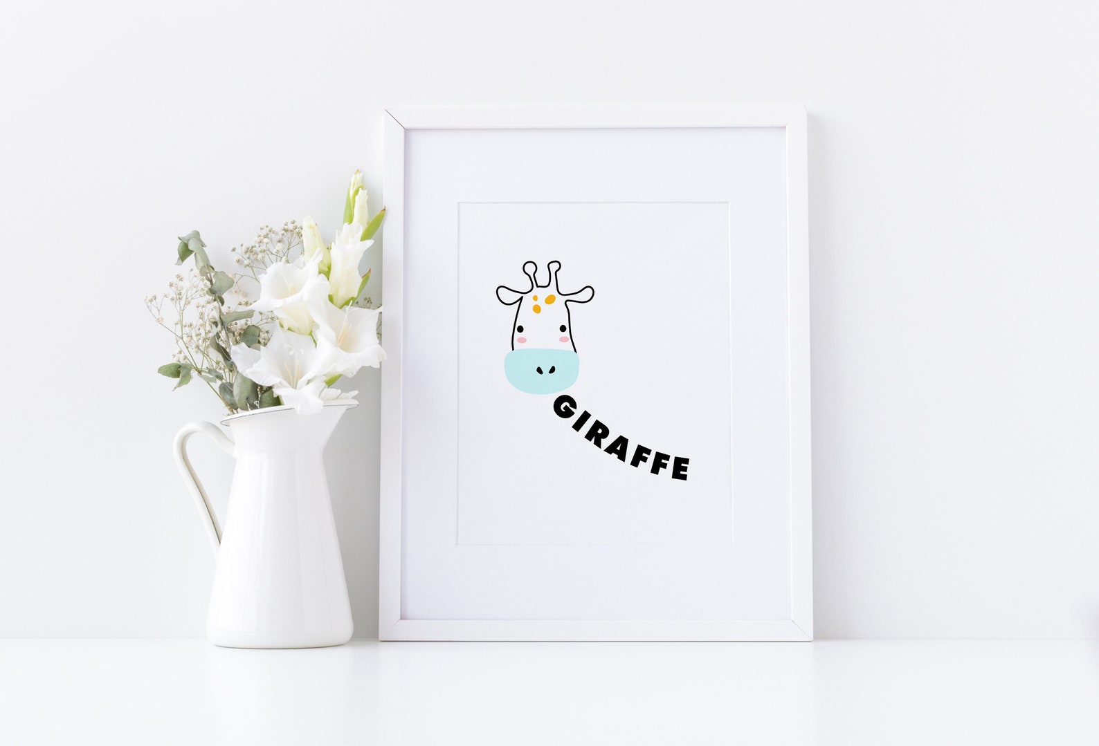 Giraffe Printable Art, Digital Prints, Prints, Various Sizes, Instant ...
