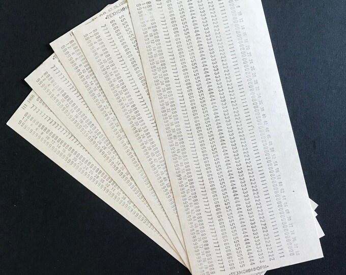 Vintage Computer Punch Cards 1 - Etsy