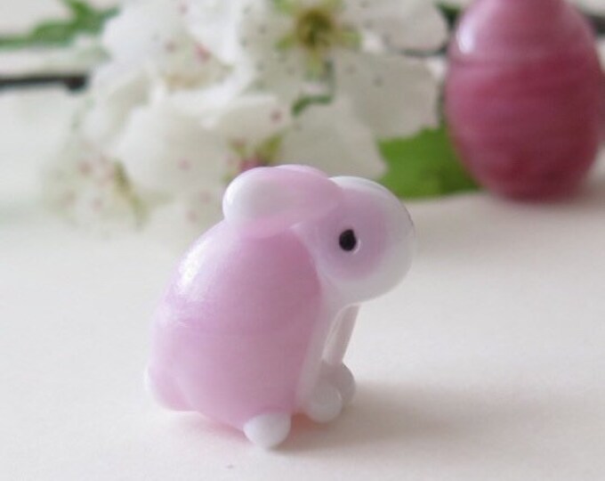 Lil Pink Glass Bunny Rabbit Bead Lampwork - Etsy