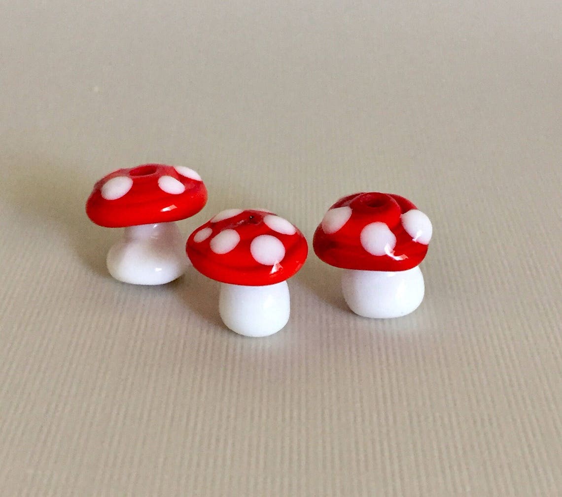 3 Little Tiny Red Toadstools Cute Set of 3 - Etsy