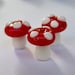 3 Little Tiny Red Toadstools Cute Set of 3 - Etsy