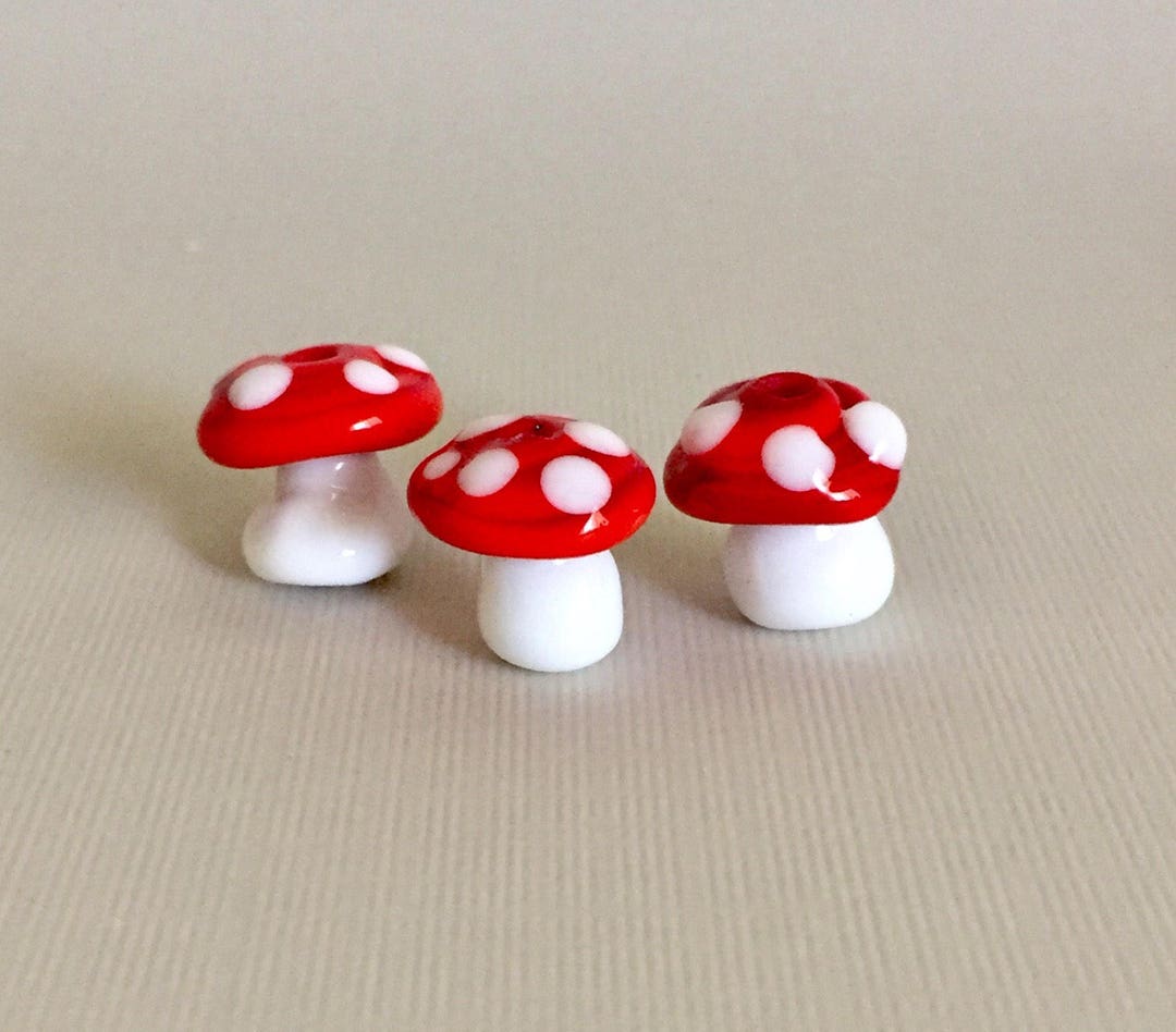 3 Little Tiny Red Toadstools Cute Set of 3 - Etsy
