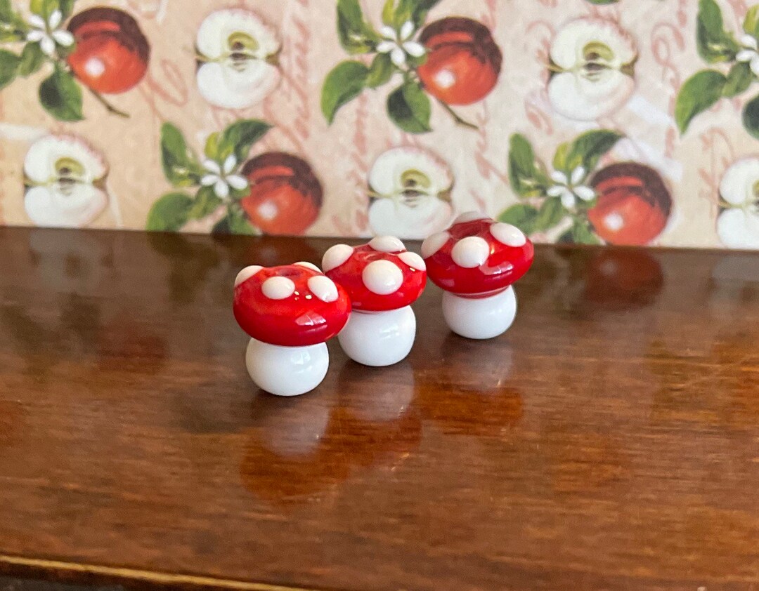 3 Little Tiny Red Toadstools Cute Set of 3 - Etsy