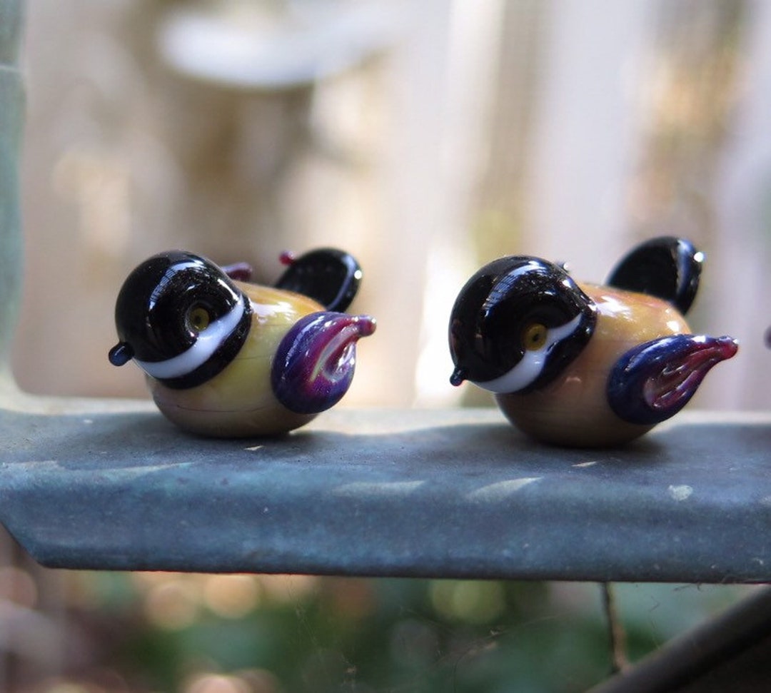 Effetre Glass Finch Charms: Richenbach 104coe, Set of 2 - Etsy
