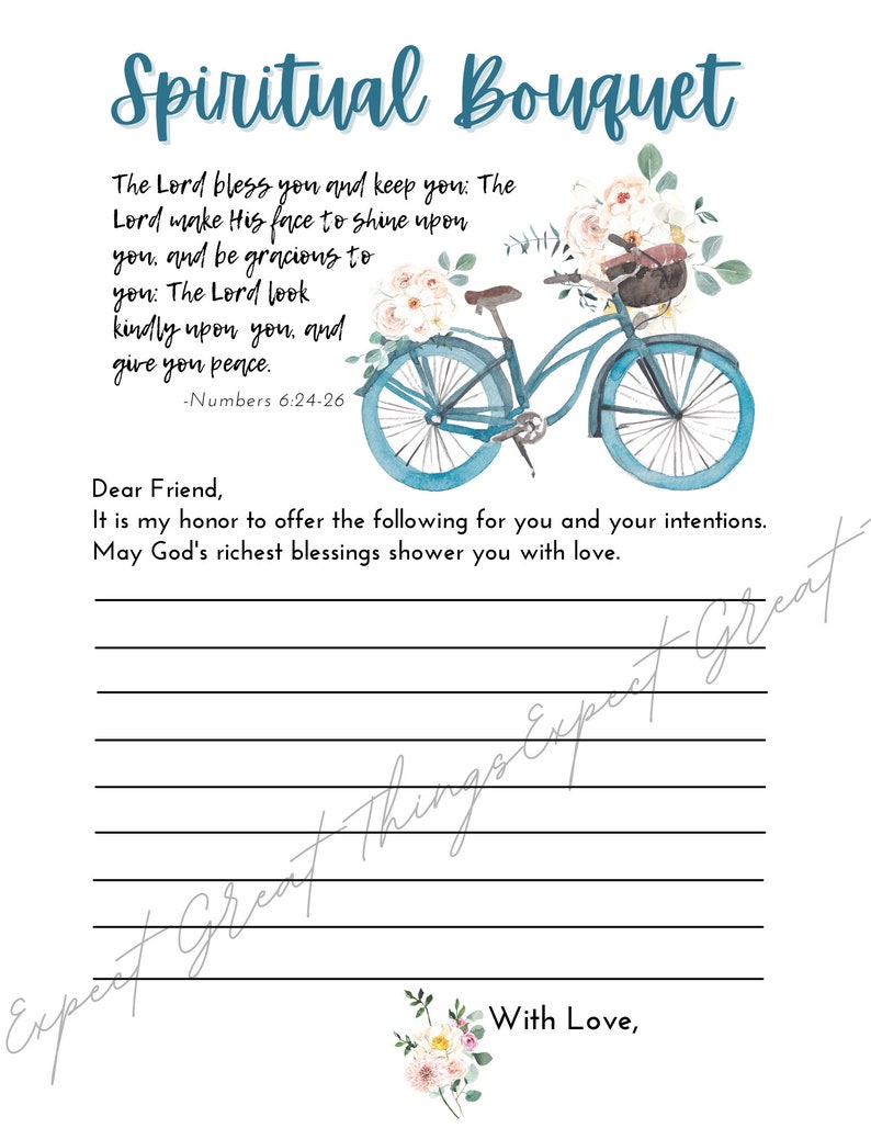 DIGITAL BUNDLE 4 Spiritual Bouquet Cards Pdfs - Etsy