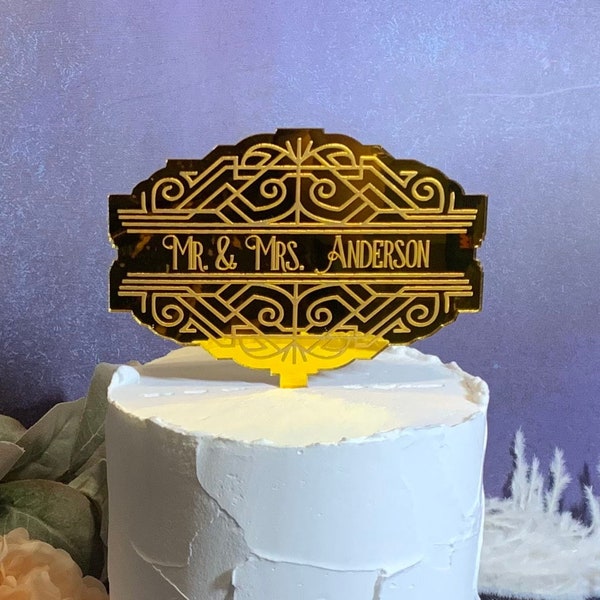 Art Deco Cake Topper - Etsy