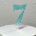 Number 7 Cake Topper or Charm | Iridescent Acrylic Cake Accessory ...