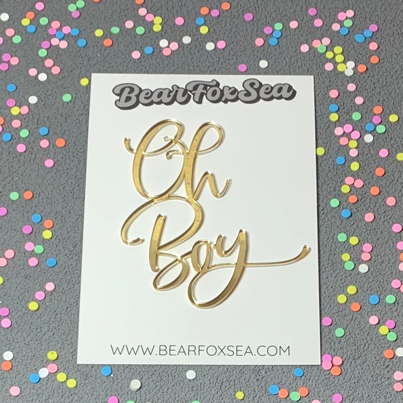 Oh Boy Cake Topper - Etsy