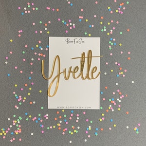 Custom Acrylic Cake Charm: Gold Birthday Decor , Celebration Name Plate ...