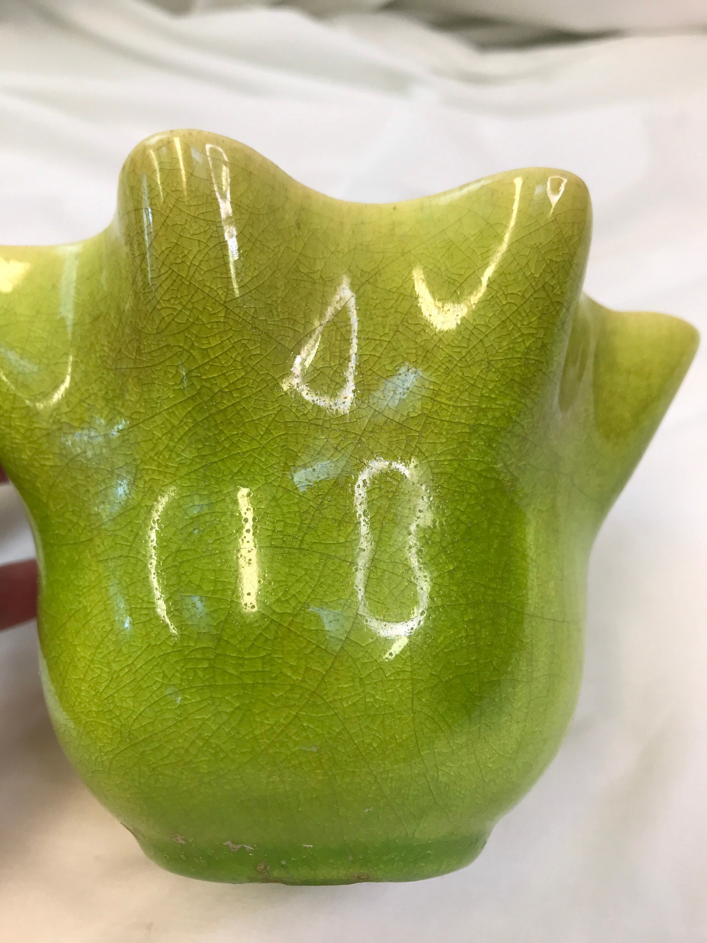 Vintage Green Ceramic Scalloped Fluted Edge Planter Vase 1940s - Etsy