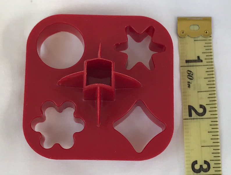 Vintage Red Tupperware Cookie Cutters ~ Holiday Christmas Tree ...