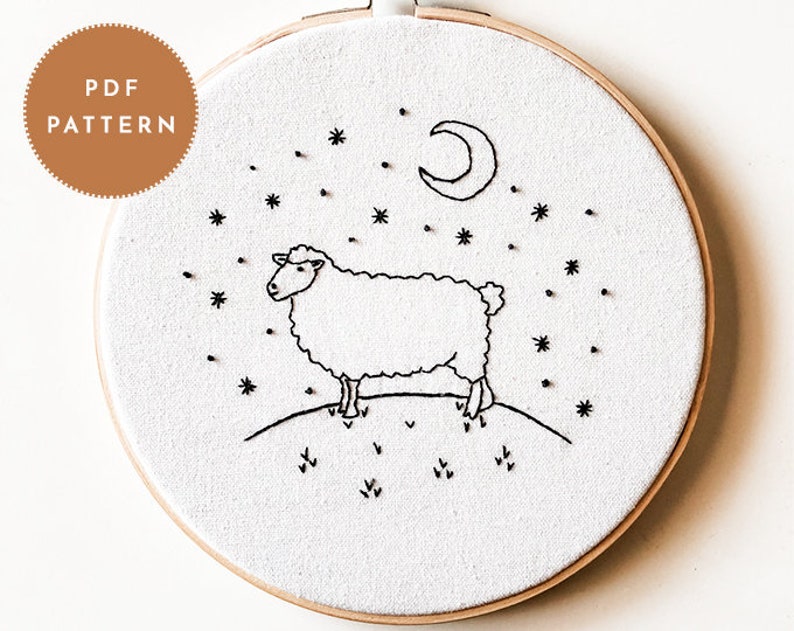 PDF Pattern bedtime Sheep Modern Hand | Etsy