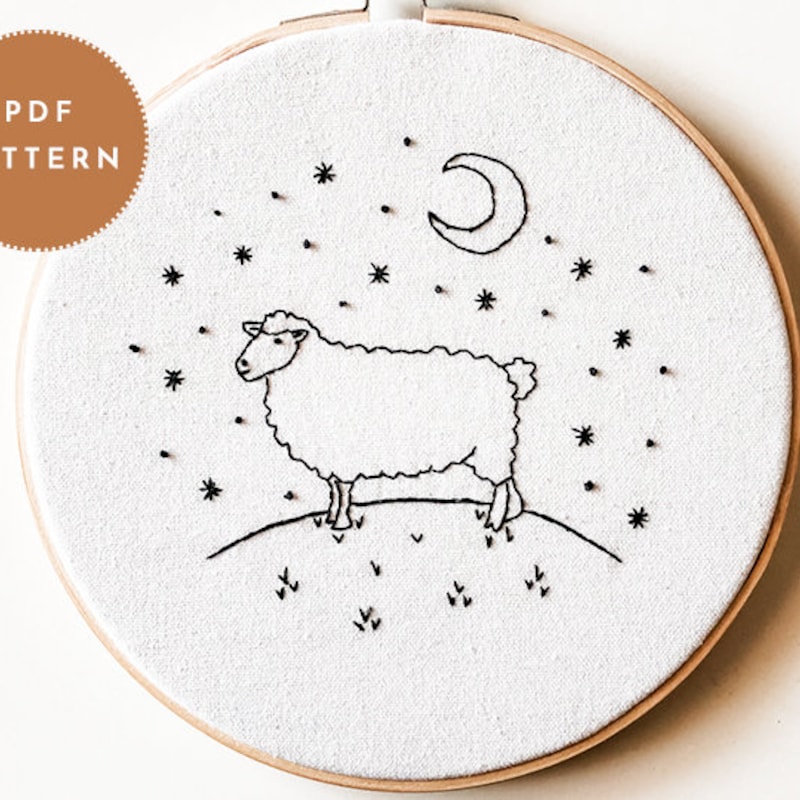 Lamb Embroidery - Etsy