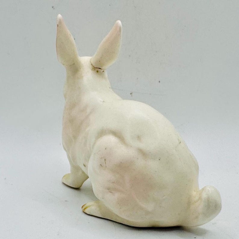 Vintage Lefton Bunny Figurine: Hand-painted Porcelain Rabbit, Repaired ...