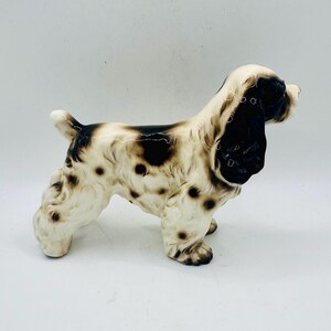 Vintage Ceramic Cocker Spaniel Dog Figurine – Hand-painted Porcelain ...