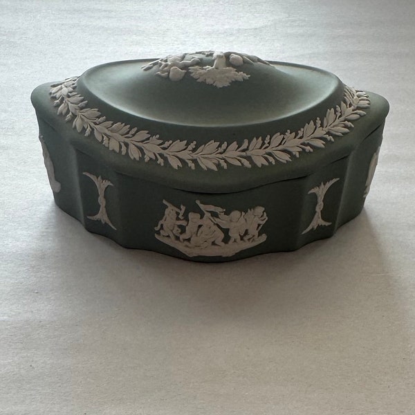 Green Wedgewood Box - Etsy