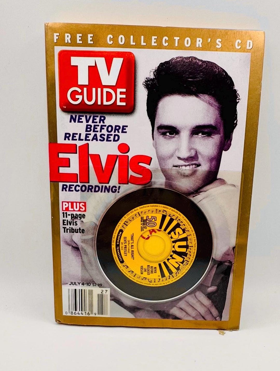 2004 TV Guide Elvis Presley Collector's Edition With Sun Records CD - Etsy