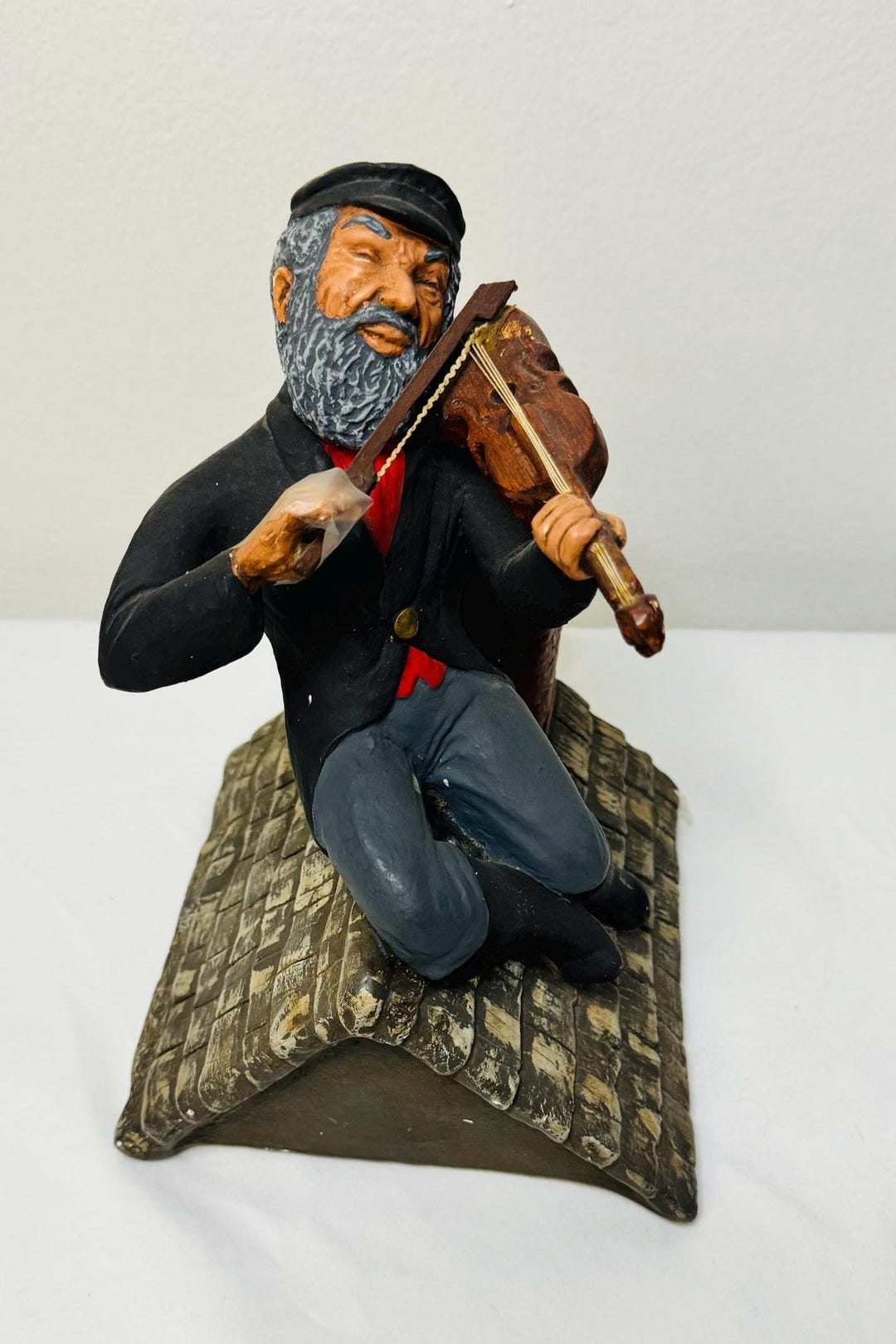 Vintage Rosen 1976 Fiddler Figurine – Hand-painted Folk Art Sculpture ...