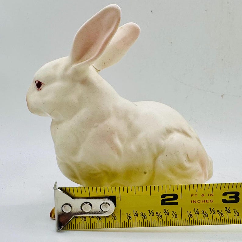 Vintage Lefton Bunny Figurine: Hand-painted Porcelain Rabbit, Repaired ...