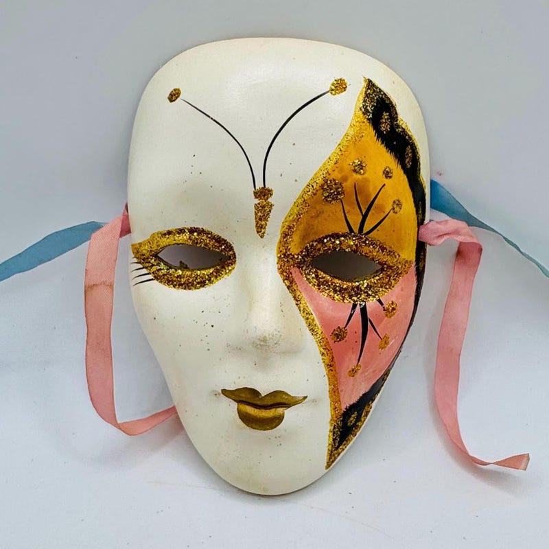 White Venetian Mask to Paint - Etsy