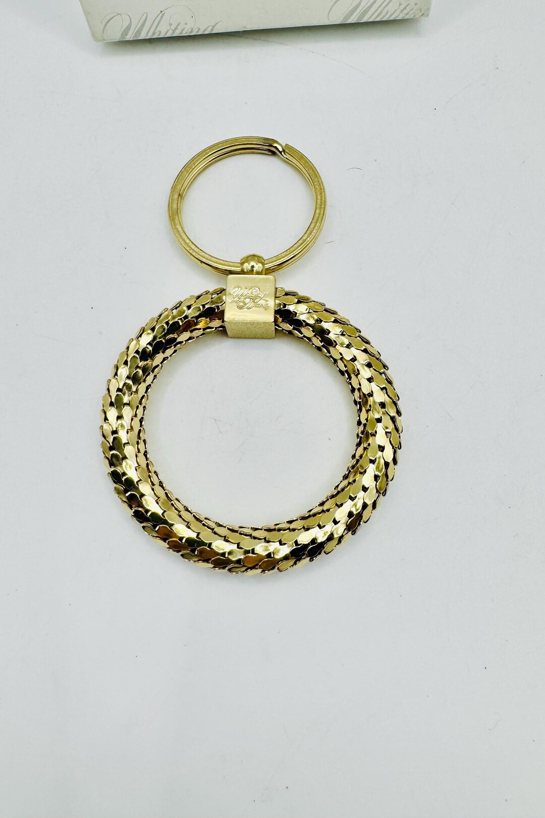 Vintage Whiting and Davis Gold Mesh Keychain Timeless Elegant Accessory ...