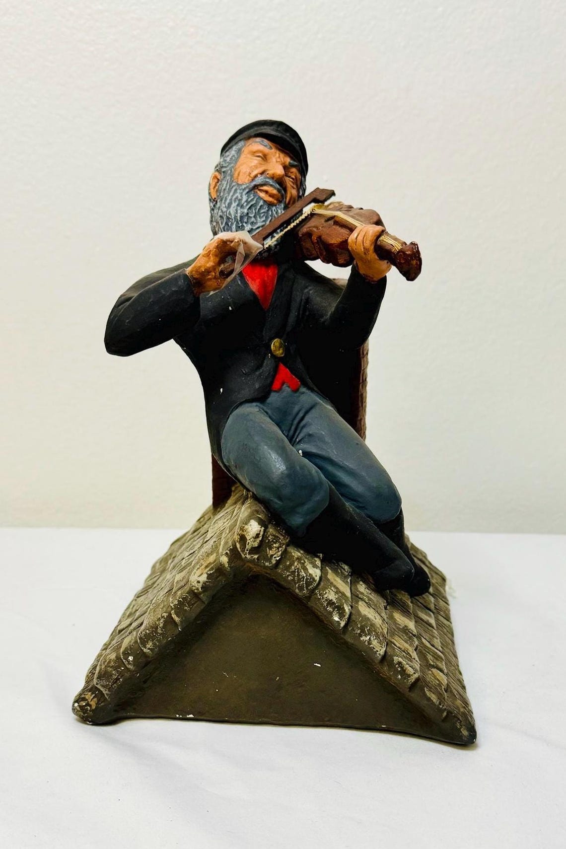 Vintage Rosen Fiddler Figurine – 1976 Hand-painted Folk Art Sculpture ...