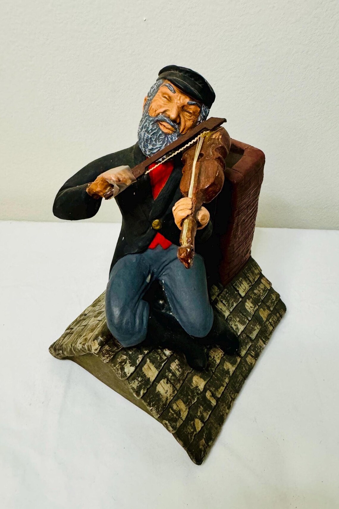 Vintage Rosen Fiddler Figurine – 1976 Hand-painted Folk Art Sculpture ...