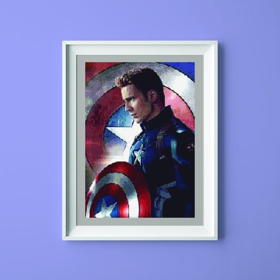 Captain America Cross Stitch Pattern. | Etsy