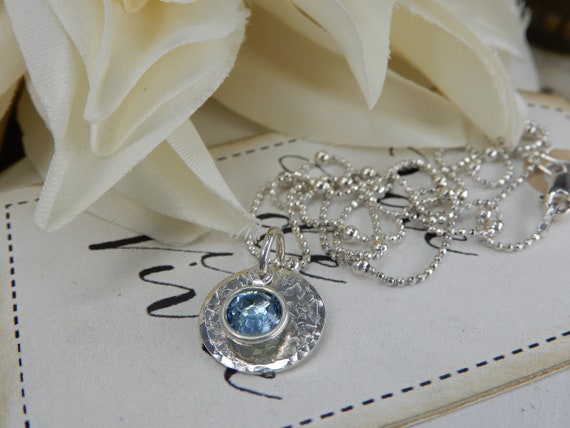 Swarovski Birthstone Necklace March Birthstone Jewelry Aquamarine Necklace March Jewelry Sterling Silver Aquamarine Gift for Her Etsy
