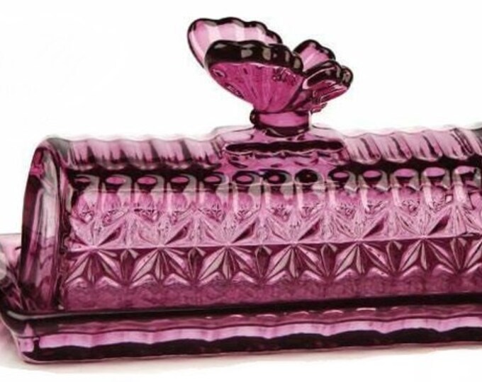 Circleware Butterfly Butter Dish in Amethyst Limited Edition - Etsy