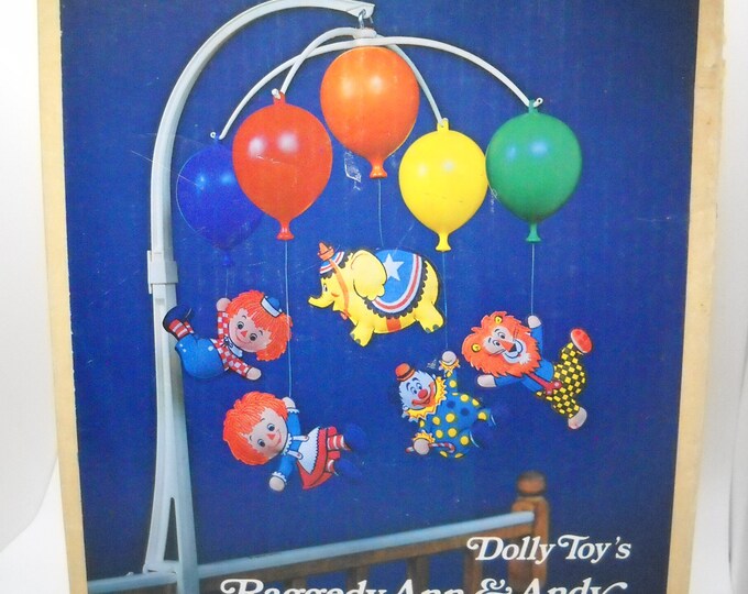 Dolly Toy's Raggedy Ann and Andy Musical Crib Mobile in Original Box ...