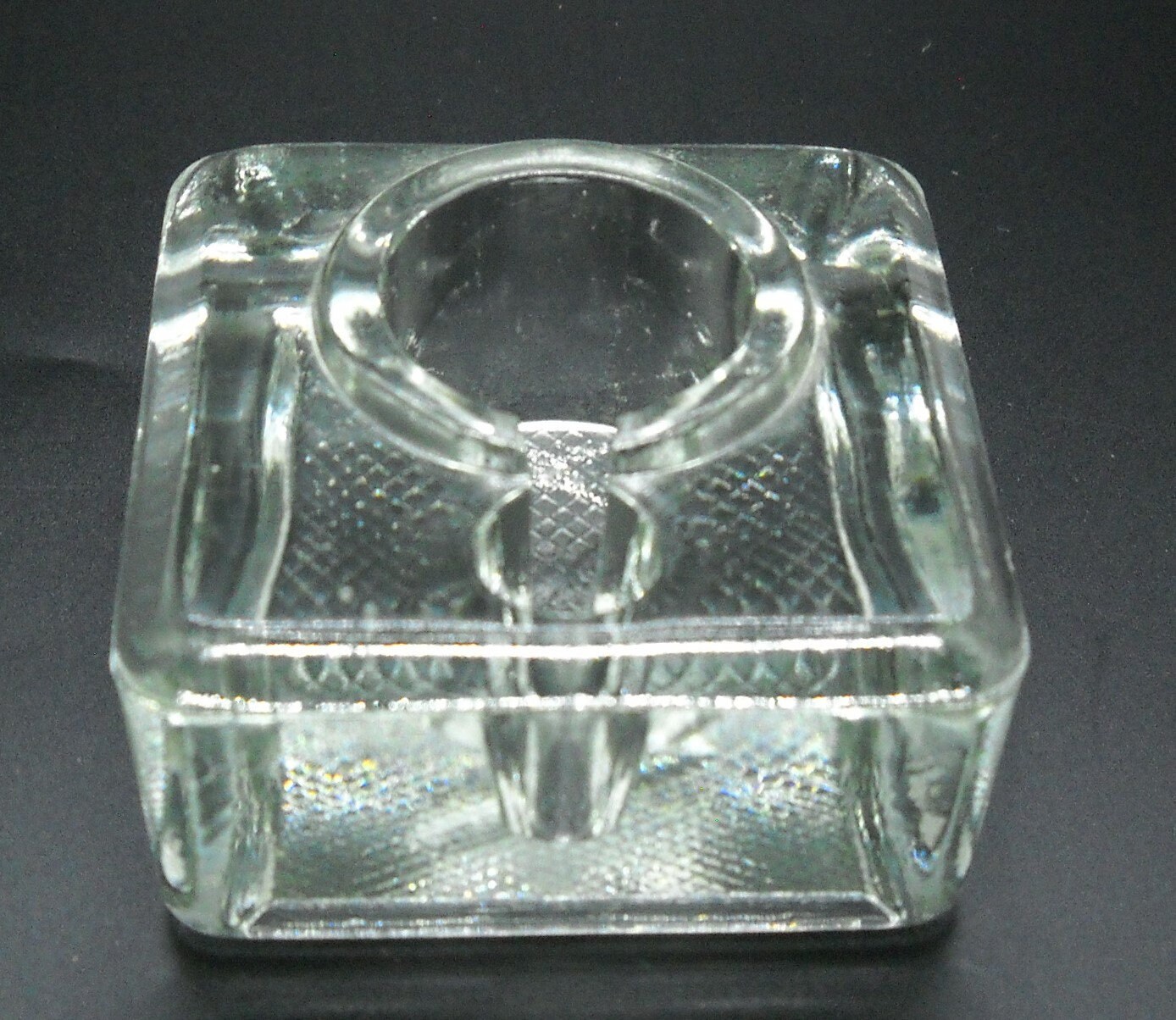Vintage Pressed Glass Inkwell Made in England - Etsy