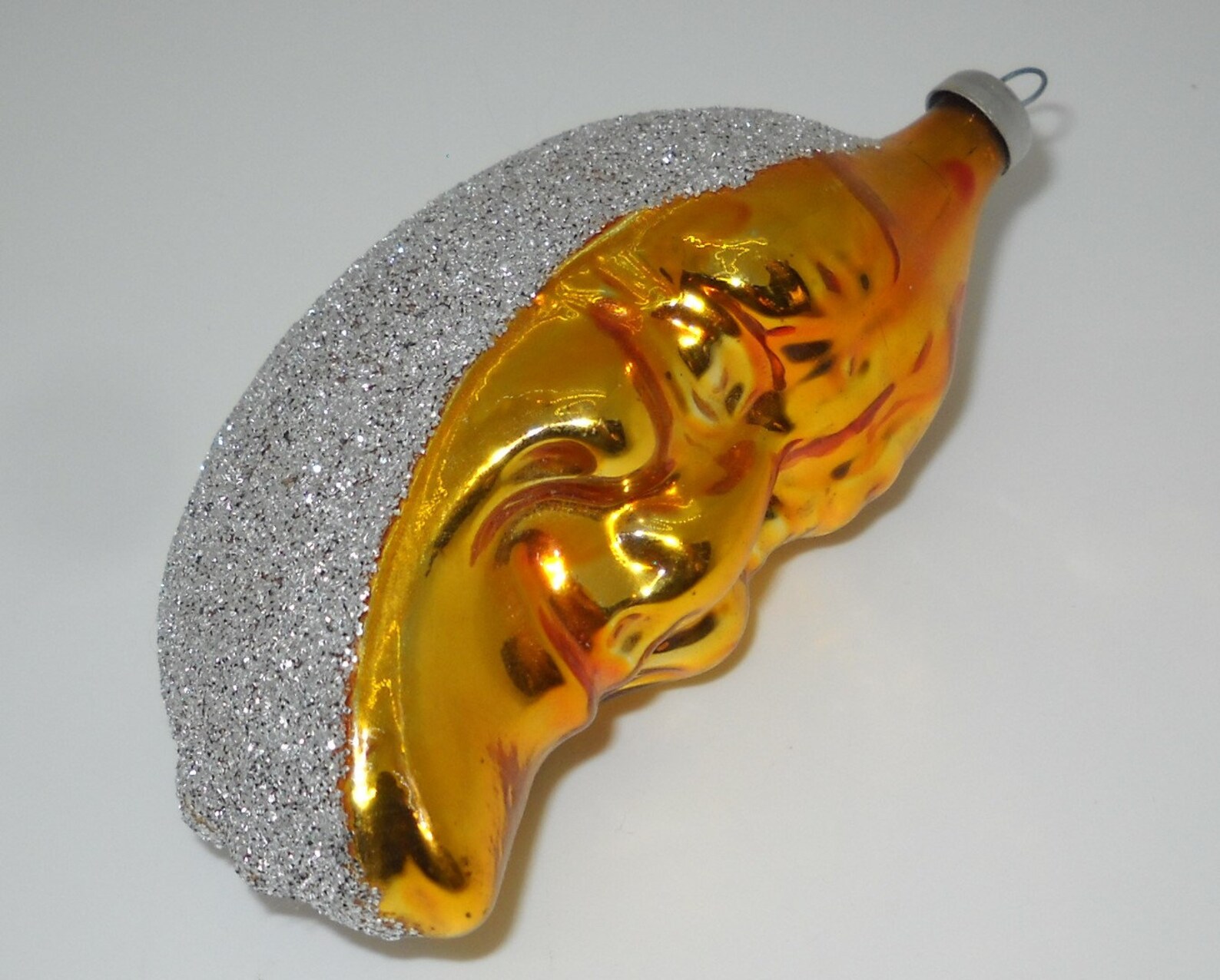 Mercury Glass Figural Crescent Moon Ornament Made in West - Etsy