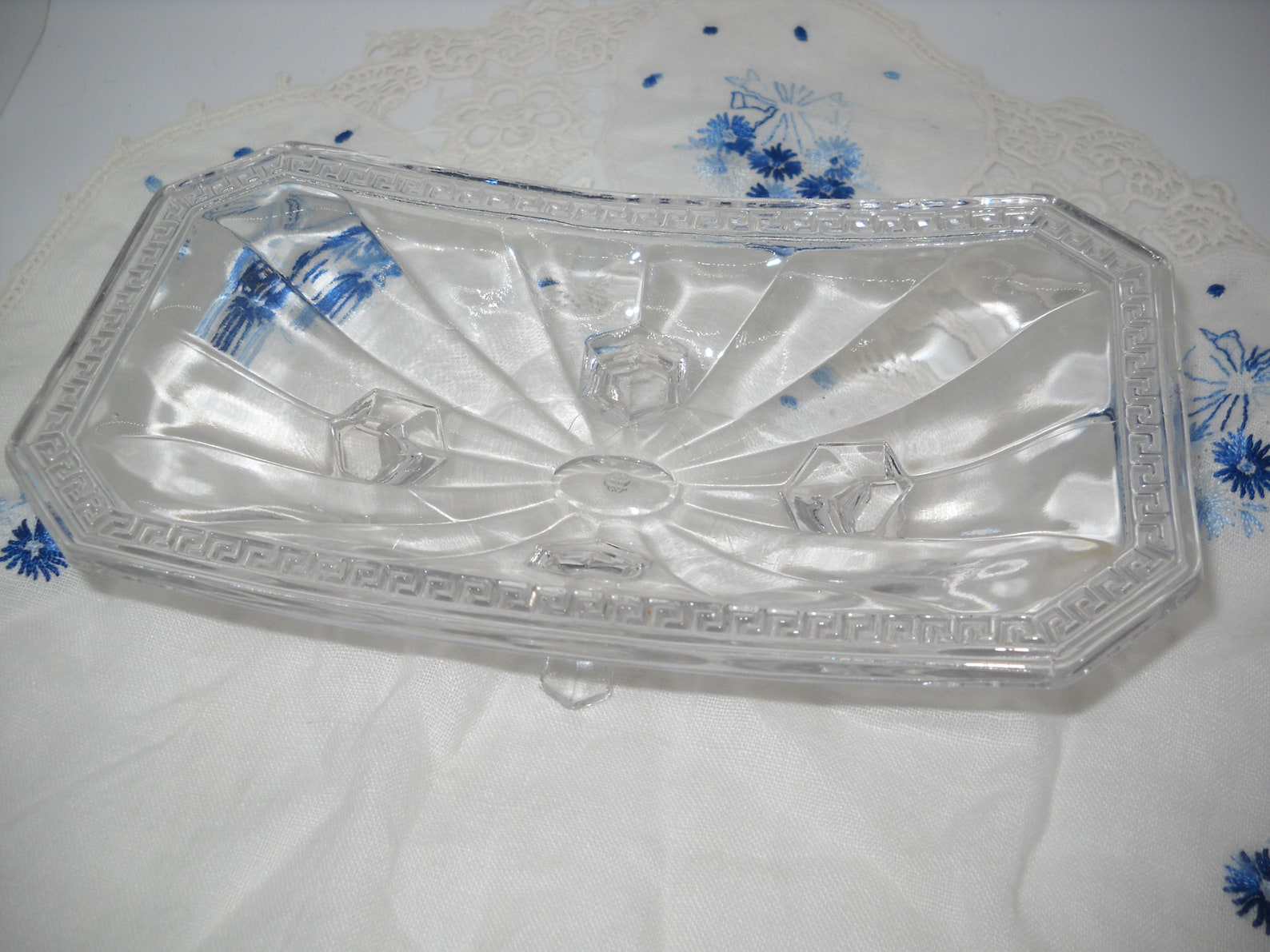 US Glass 15144 Sheraton Rectangular Pickle Relish Dish - Etsy