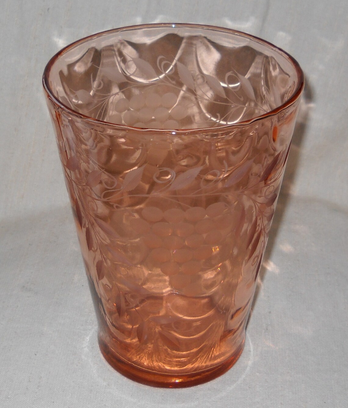 Fostoria 4100 Loop Optic Vase in Pink Depression Glass - Etsy