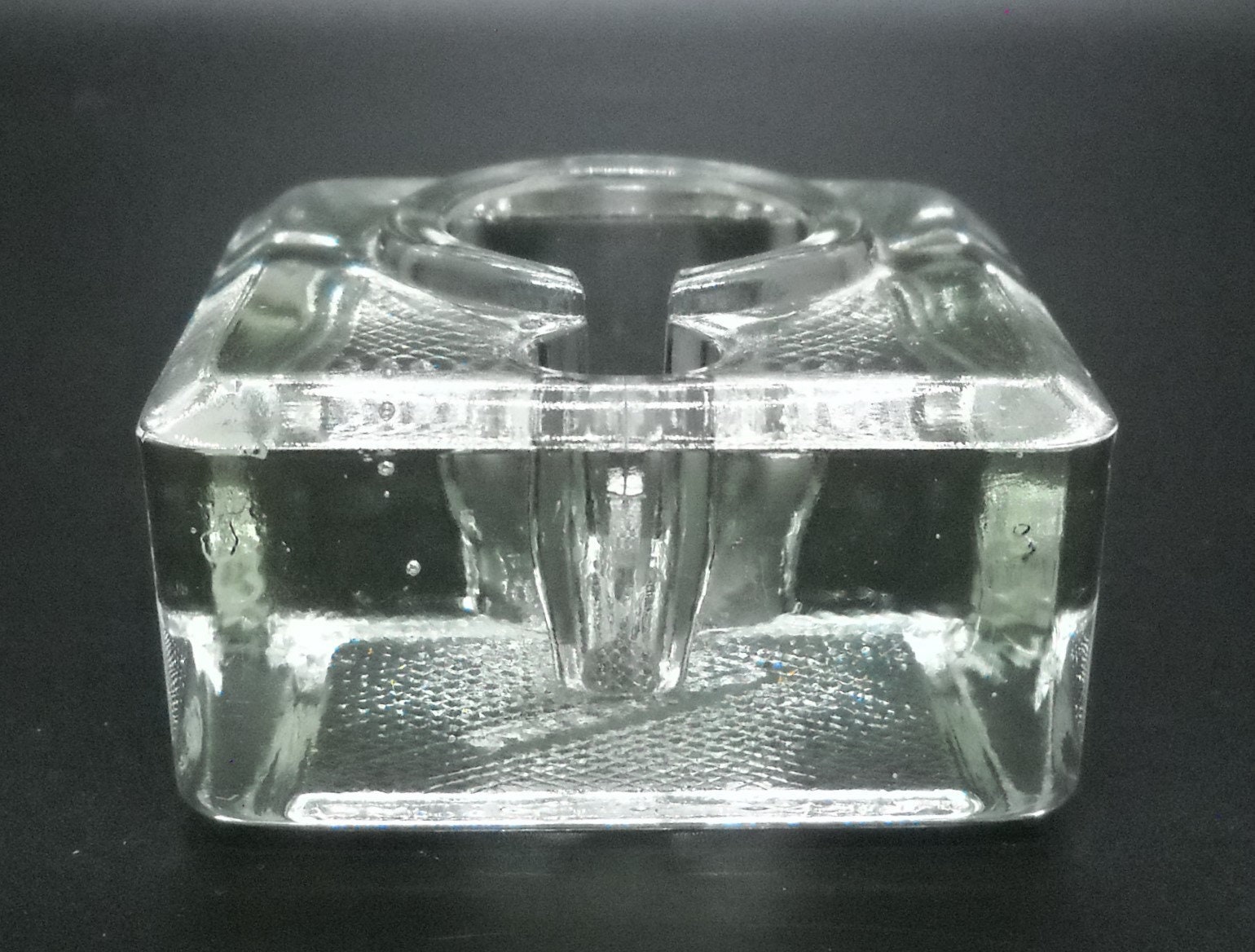 Vintage Pressed Glass Inkwell Made in England - Etsy