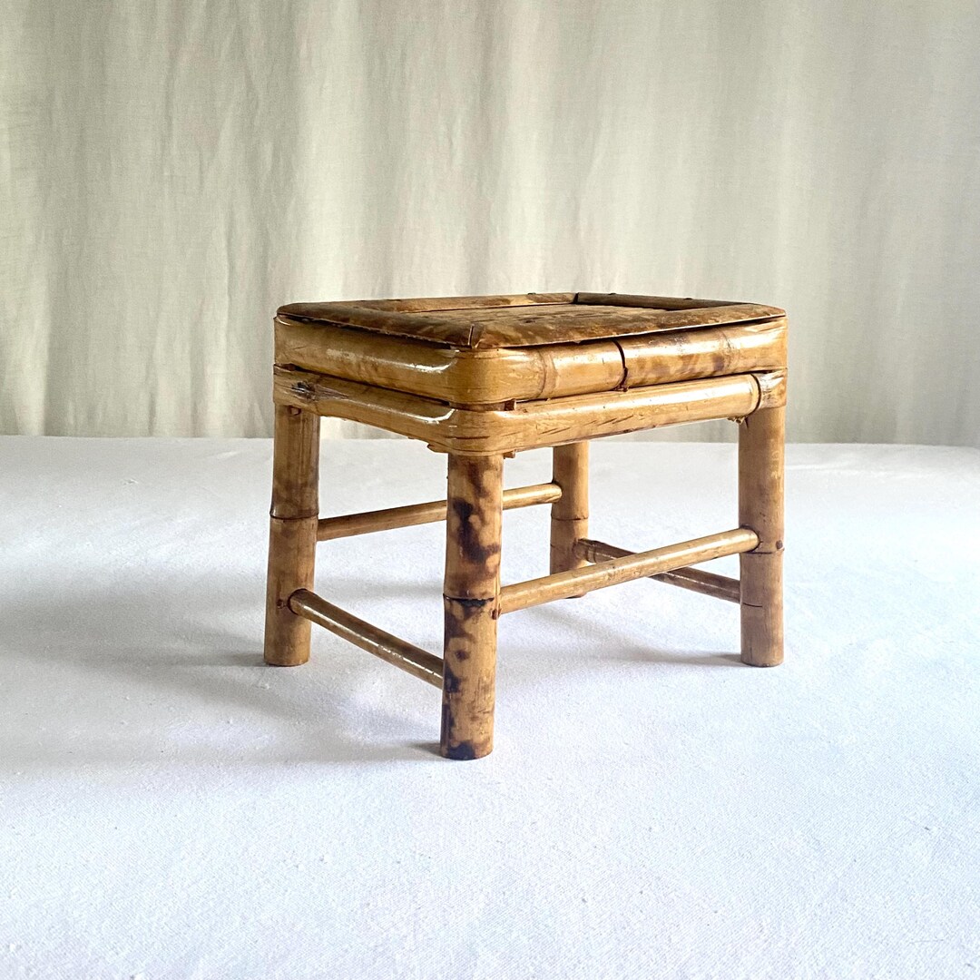 Vintage Tortoiseshell Bamboo Low Table · Chinoiserie Pedestal · Plant ...