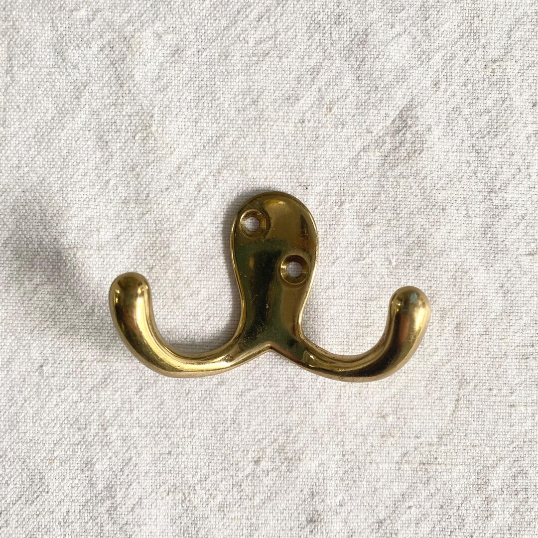 Vintage Stanley Brass Double Wall Hook - Drunk Octopus Style - Taiwan ...