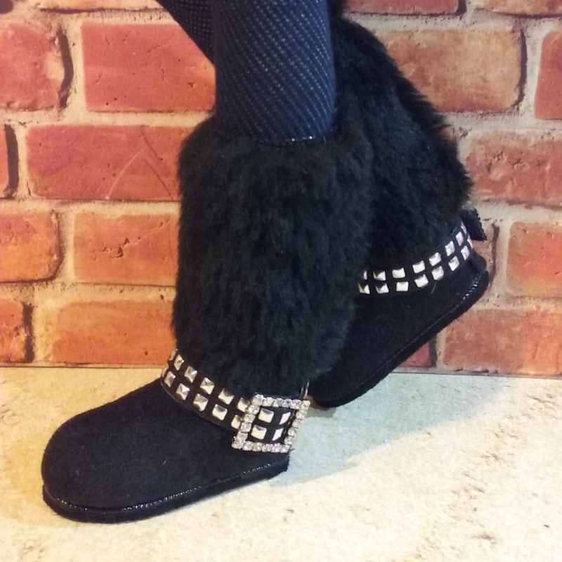 Fuzzy Boots - Etsy