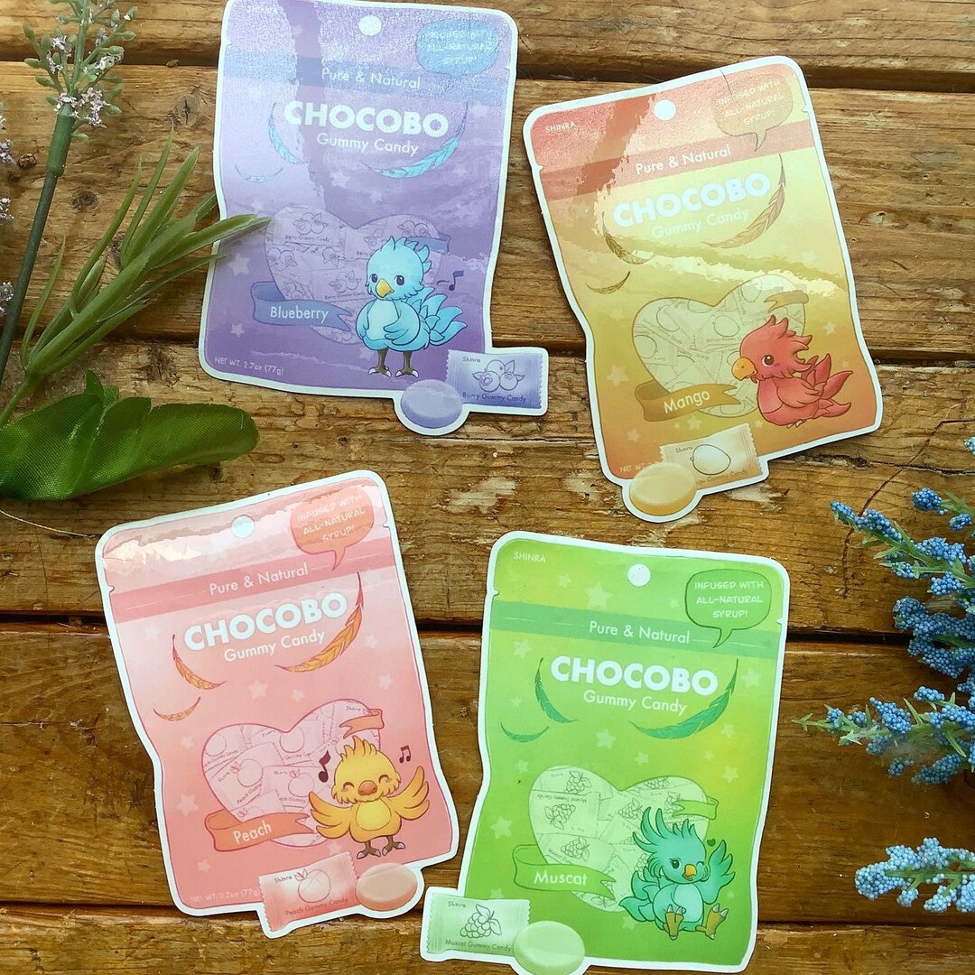 Chocobo Candy Stickers | FFVII, FF7 | Candy, Cute, Kawaii, Gummy ...