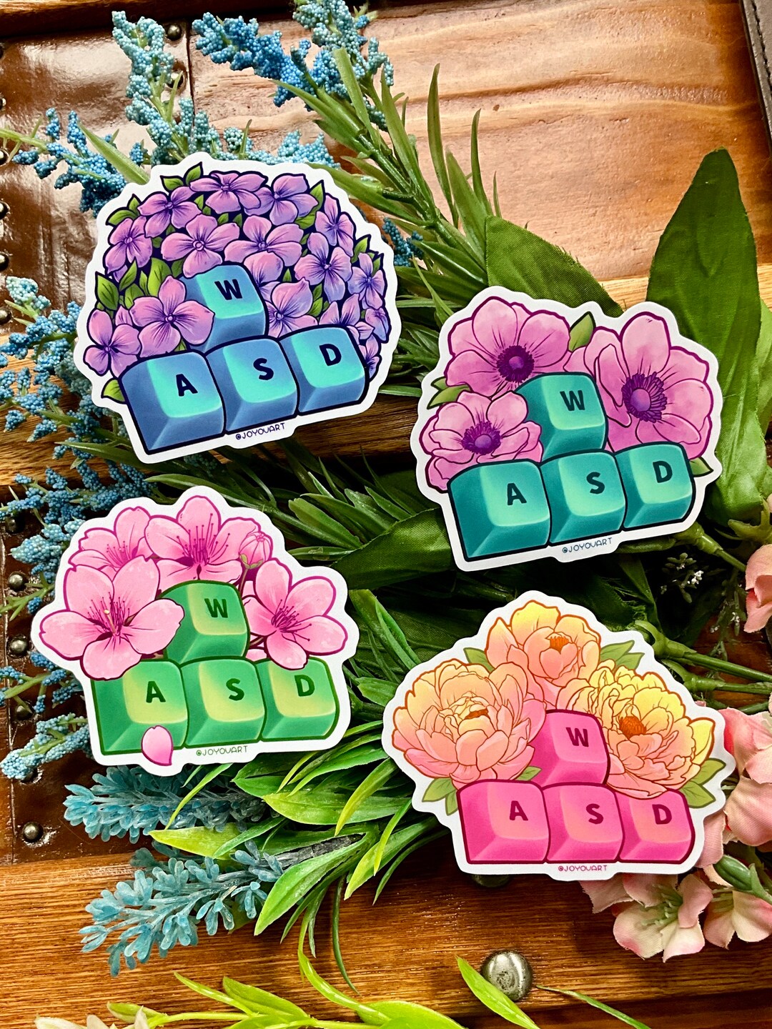 WASD PC Gaming Stickers | Art, Gamer, Kawaii, Anime, Lofi, Egirl ...