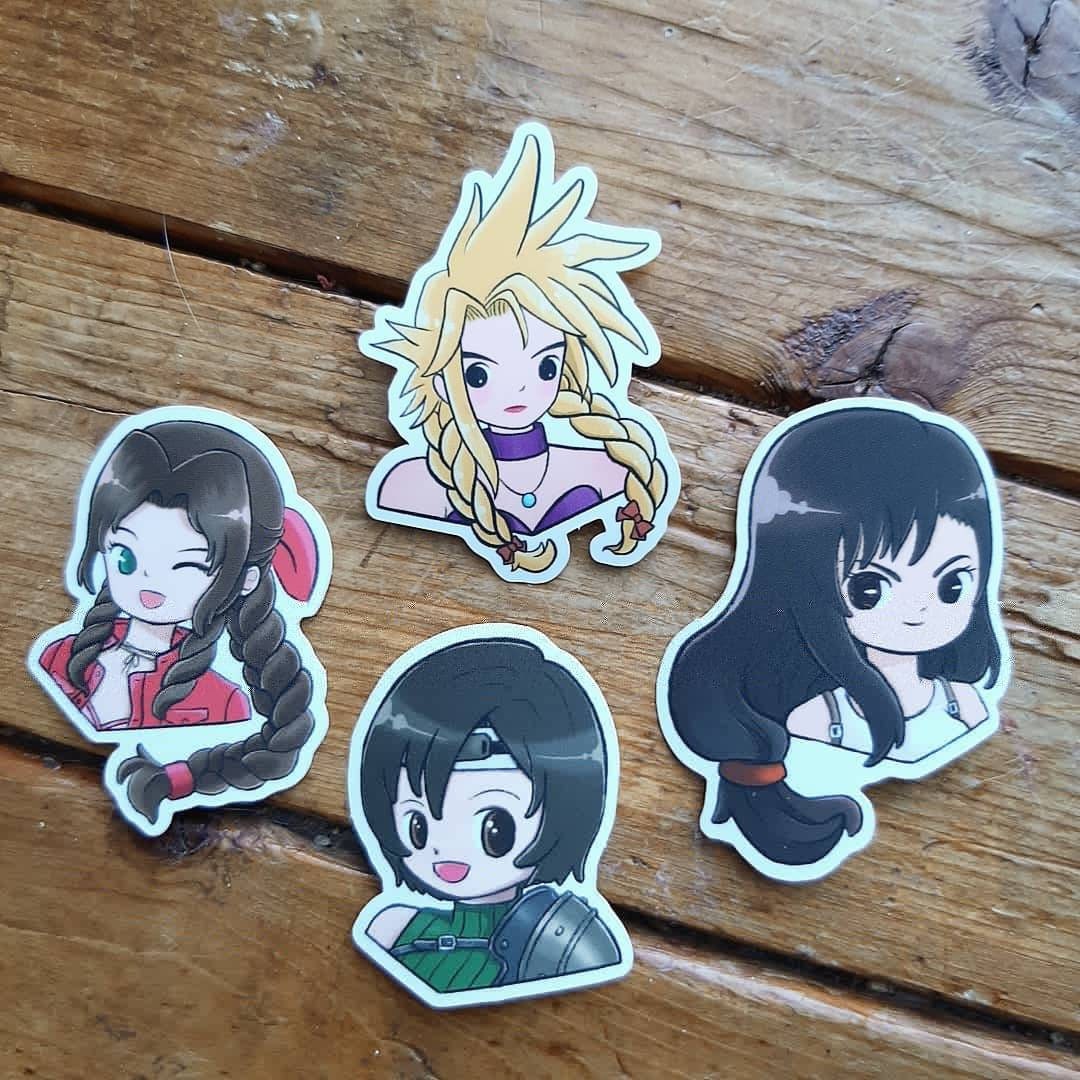 FFVII Stickers Chibi, Kawaii, Cloud, Tifa, Barret, Yufie, Sephiroth ...