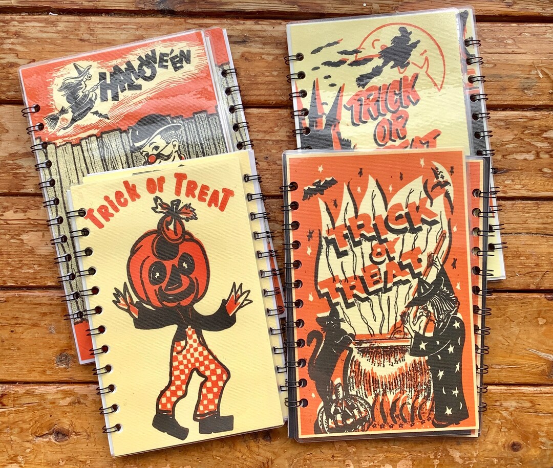 Vintage Halloween Sketchbook: Spooky Ghost, Witch, Pumpkin Designs - Etsy